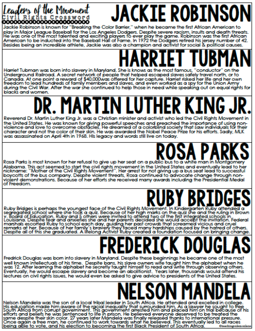 Black History Month Activities