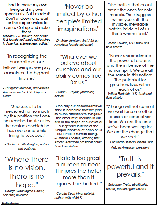 Black History Month Activities