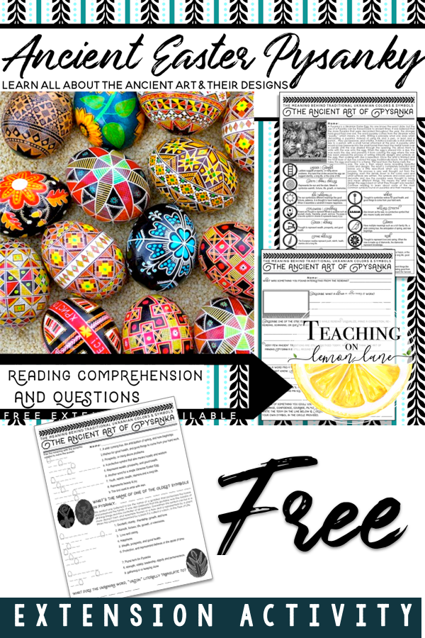 Free Easter Extension Activity Pysanka Symbols Puzzle