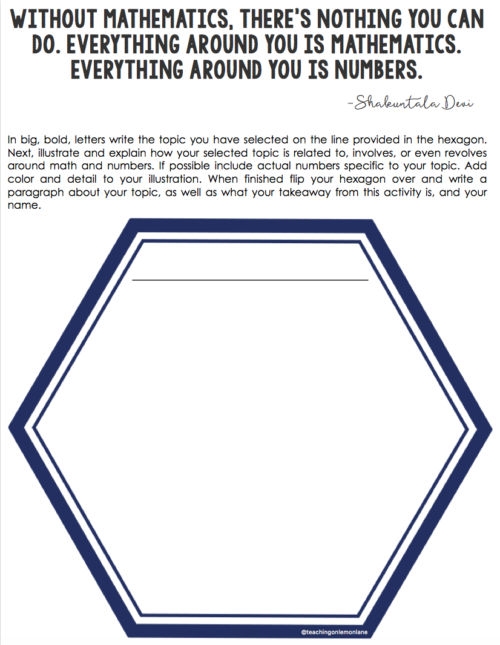 Favorite Activities for the First Day of Math in Middle School, Upper ...