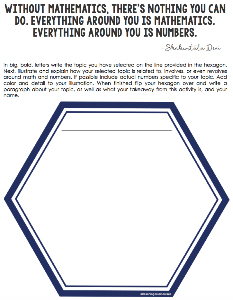 Activities, Assessments, and Ideas for The First Day of Math Class