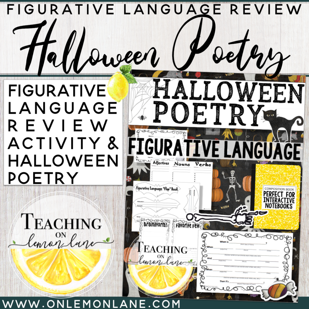 #HARVESTDEALS Halloween Writing Activity Poetry / Figurative Language