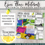 Open House / Meet the Teacher Bundle / Parent Survey / Sign Ups / and MORE