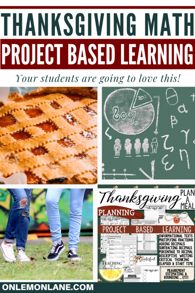 Plan a Thanksgiving Dinner Project Based Learning Activity