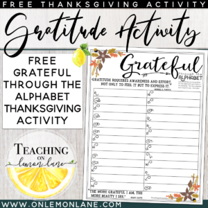 Thanksgiving Activities for Upper Elementary & Middle School Classrooms ...