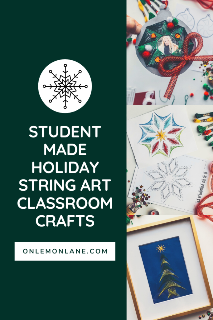 Student Made Holiday String Art Gift