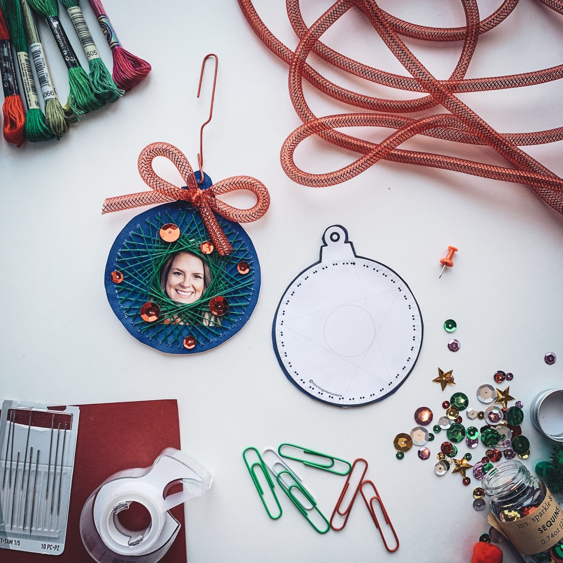 Student Made Holiday String Art Gift