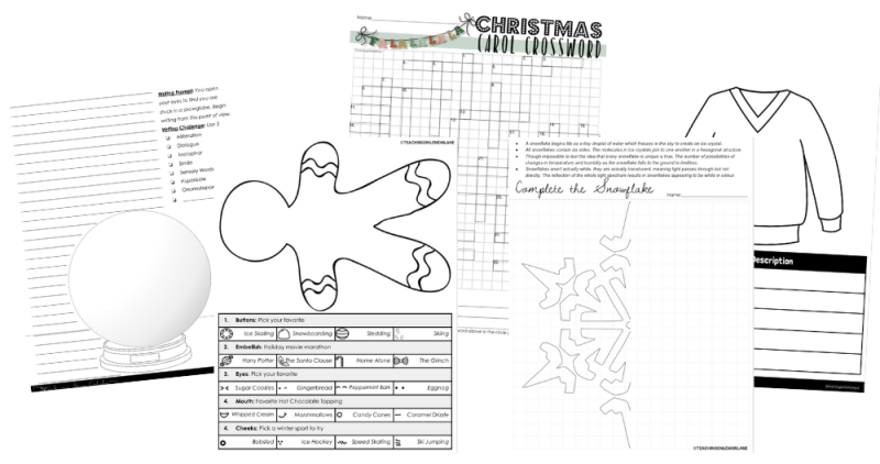 My Favorite Winter, Christmas, & Holiday Themed Activities for the ...