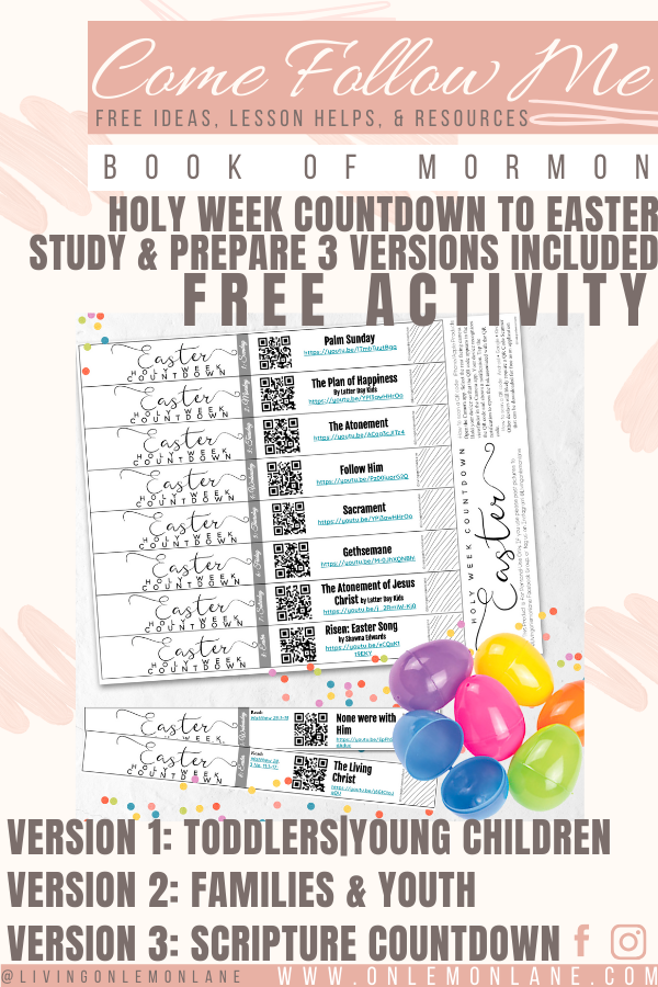 Free Download: Holy Week Countdown to Easter Activity