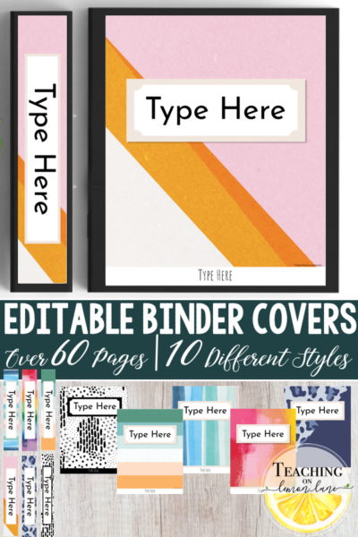 Organize Your Classroom | Life with Editable Binder Covers & Spines