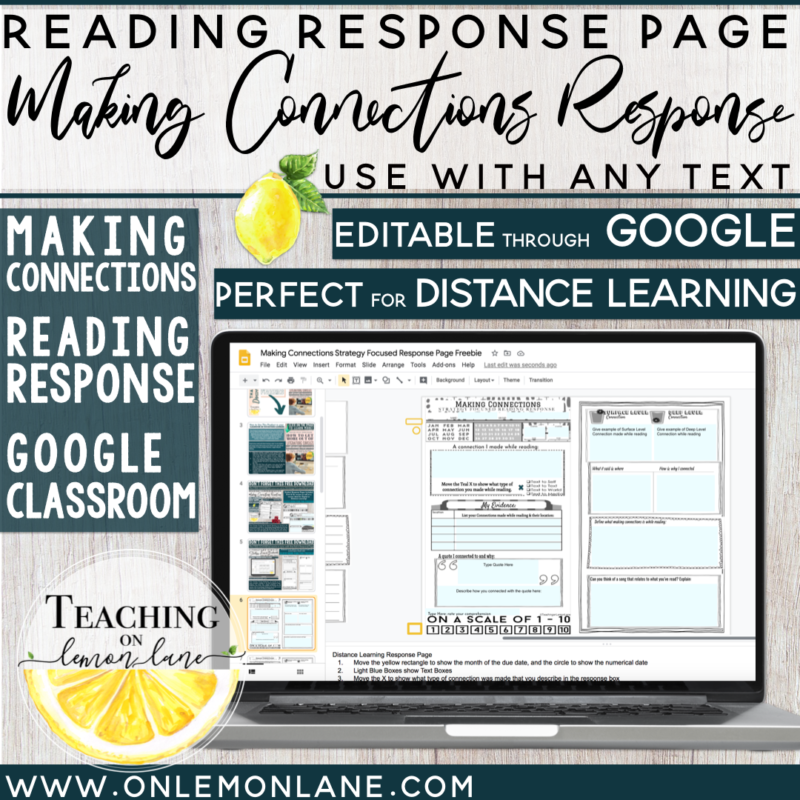 Strategy Focused Digital Reading Responses Perfect for Distance ...