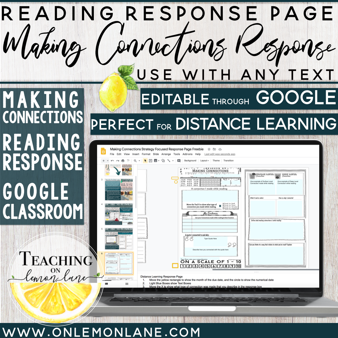 Strategy Focused Digital Reading Responses Perfect for Distance ...
