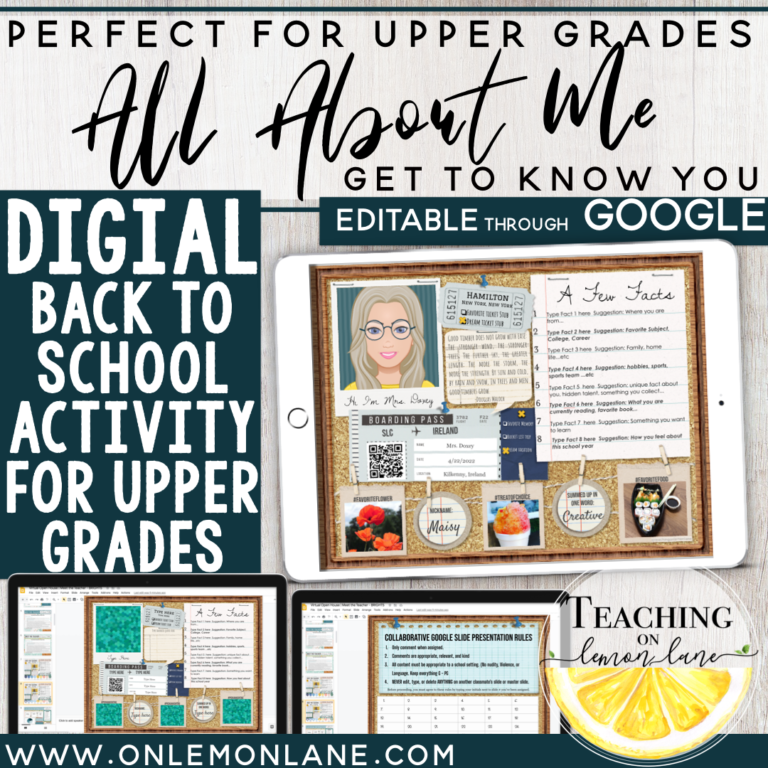 Digital All About Me: Getting to Know You Distance Learning Back To ...