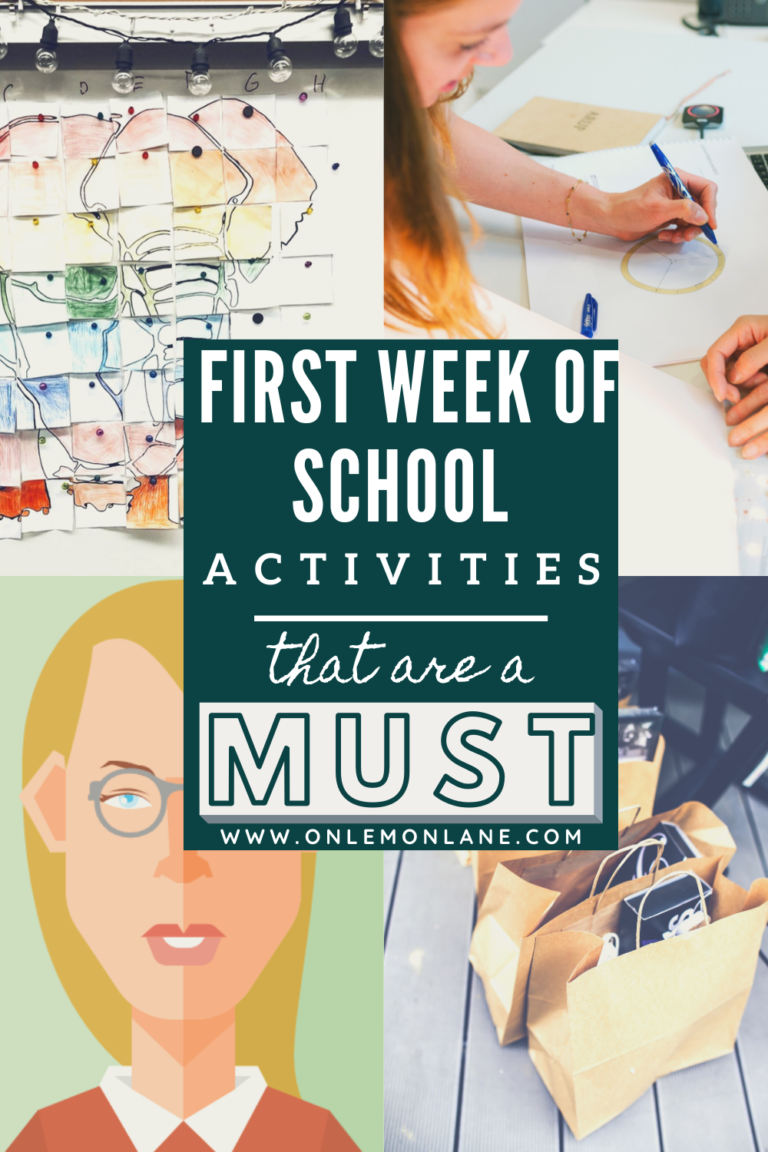 First Week of School Activities that are a Must