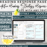 Strategy Focused Digital Reading Responses Perfect for Distance ...