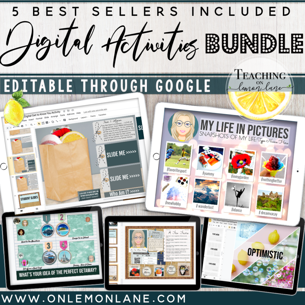 Digital Activities BUNDLE ( Perfect for Upper Grades includes 5 Best ...