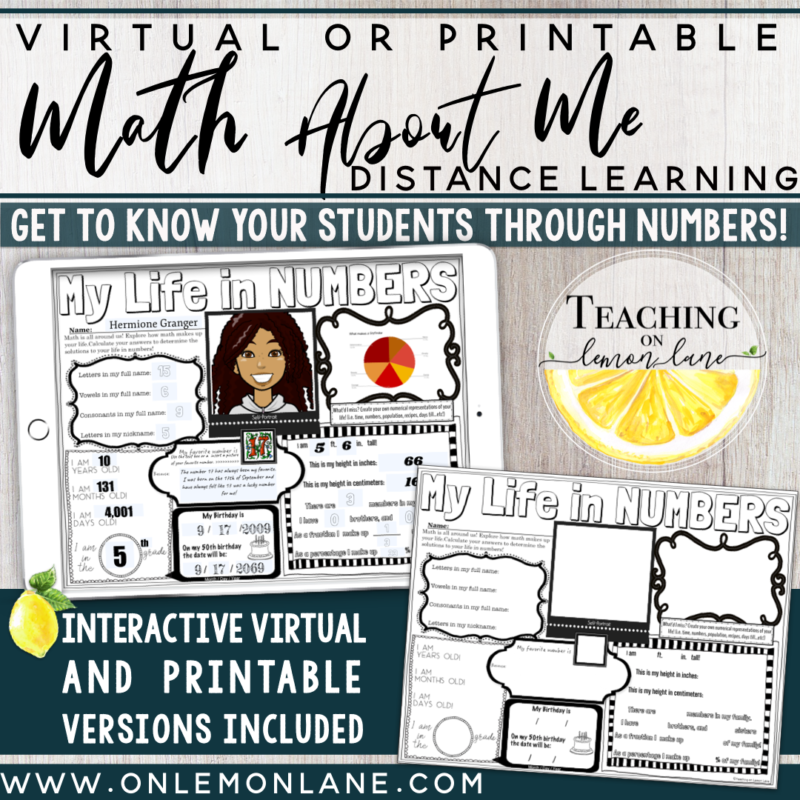 Activities, Assessments, and Ideas for The First Day of Math Class