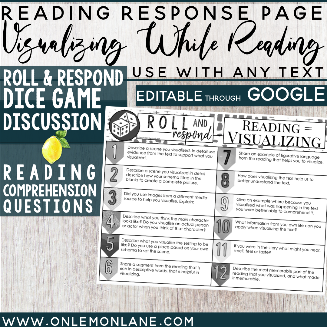 Visualizing Reading Comprehension Questions For Any Book Distance Learning