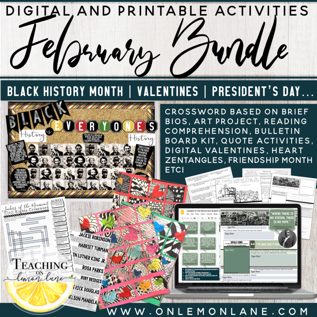 My Favorite Classroom Activities for the Month of February