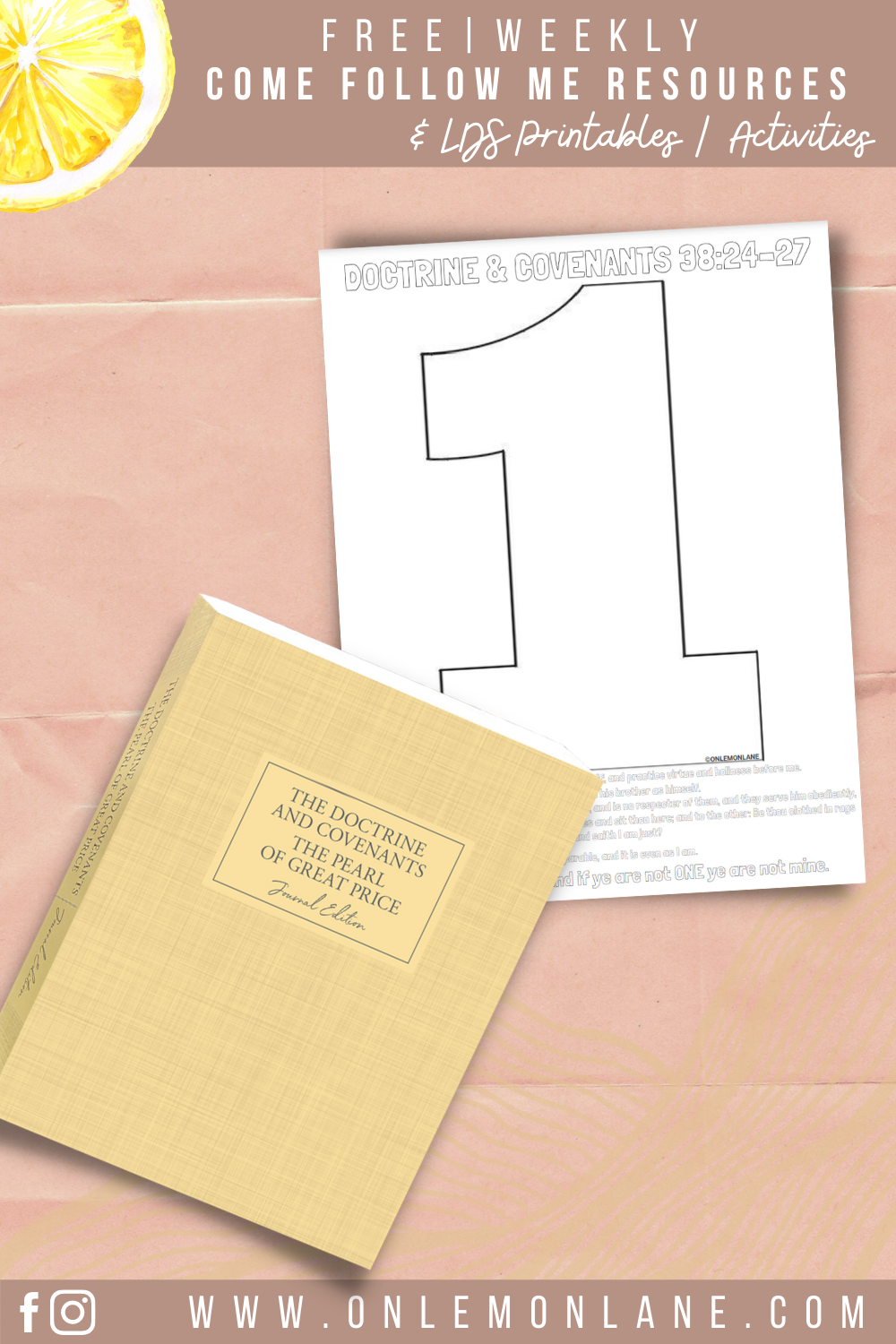 Free Doctrine and Covenants Be One Activity & Coloring Page