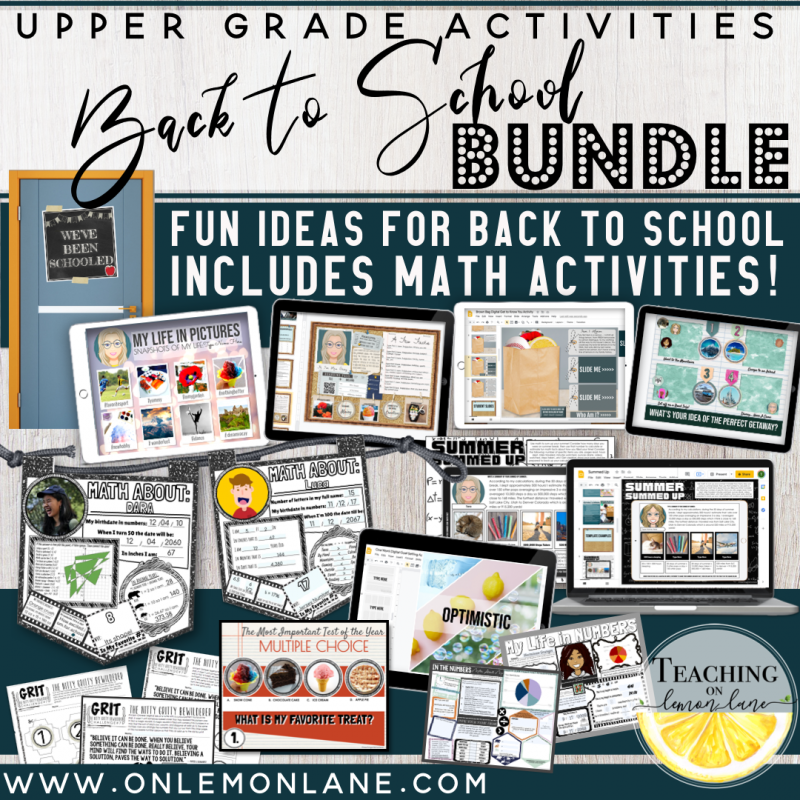 Favorite Activities for the First Day of Math in Middle School, Upper ...