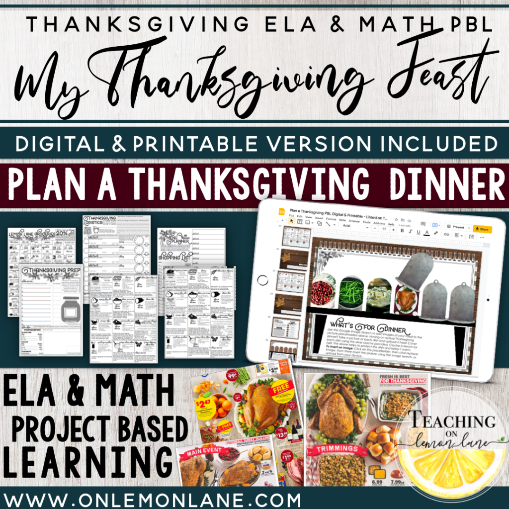 Thanksgiving Activities for Upper Elementary & Middle School Classrooms ...