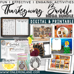 Thanksgiving Activities for Upper Elementary & Middle School Classrooms ...